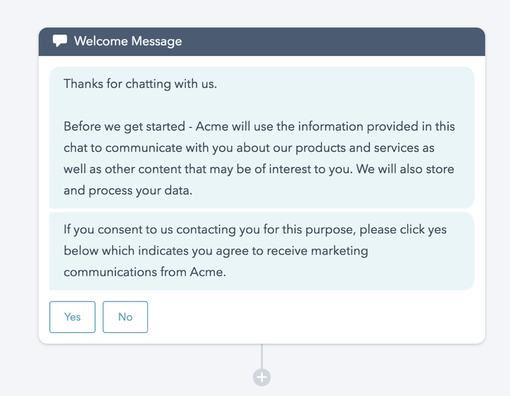 GDPR Consent Form and Chat Message Examples